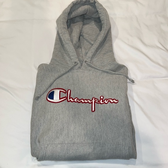 Champion | Tops | Grey Champion Graphic Logo Hoodie With Americas ...
